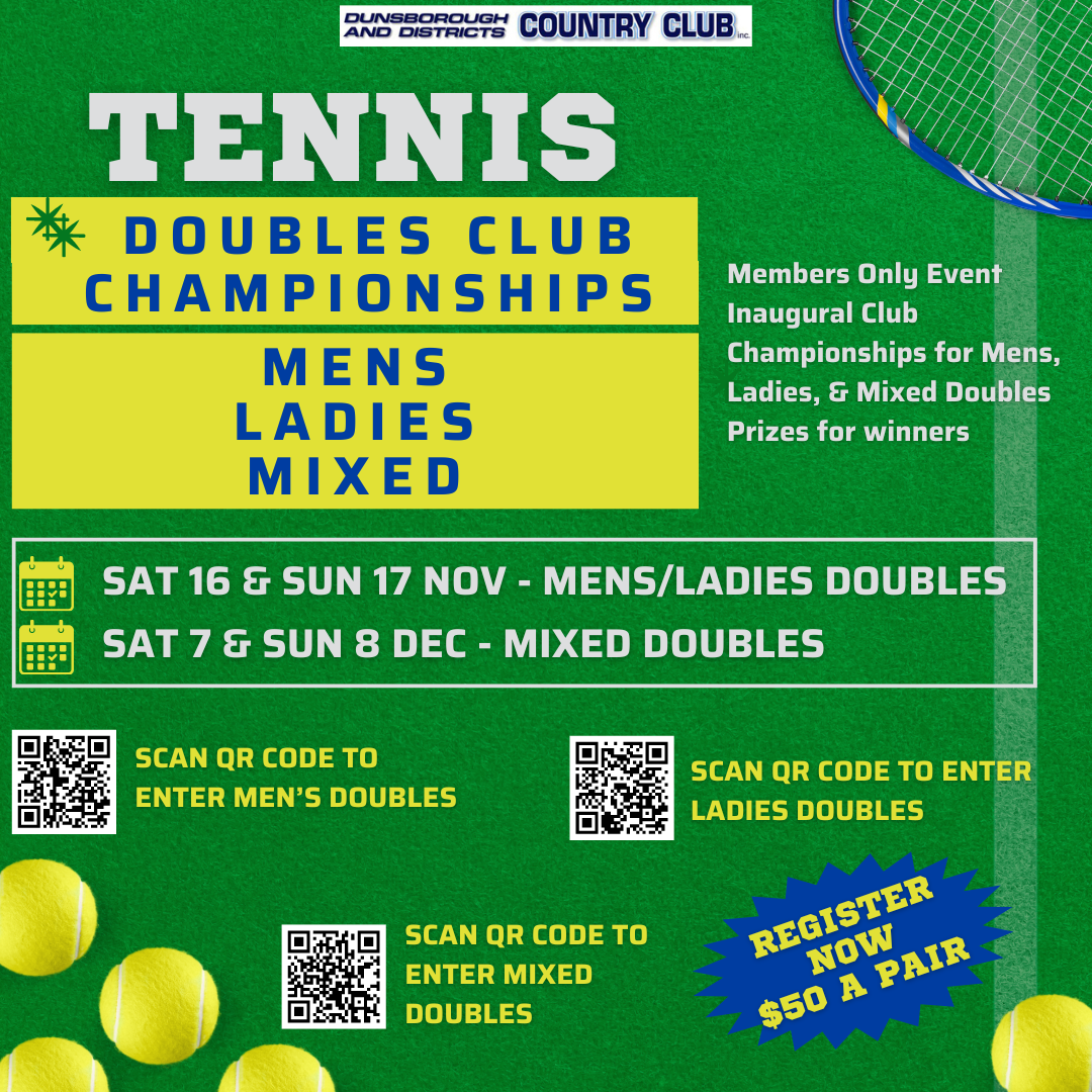 Tennis – Doubles Club Champs 2024 socials | Dunsborough and Districts ...